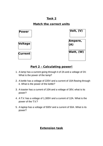 Power | Teaching Resources