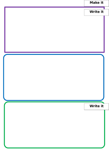 Say it, make it, write it | Teaching Resources