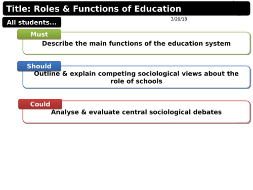 Sociology of Education | Teaching Resources