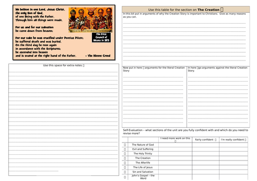 RE GCSE AQA Christianity Beliefs - Revision Lesson | Teaching Resources
