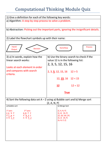 GCSE Computer Science Module Quiz - Computational Thinking - Linked to ... GCSE Computer Science Module Quiz - Computational Thinking - Linked to ...