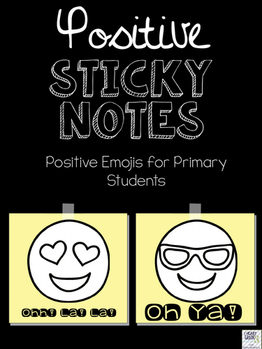 Positive Sticky Notes Emojis Pack | Teaching Resources