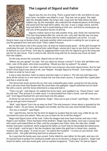 Norse Mythology - Sigurd and Fafnir | Teaching Resources