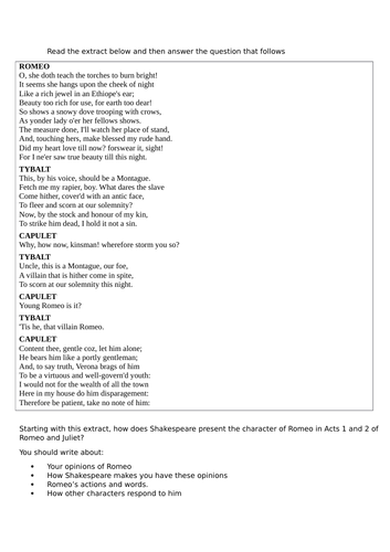 Romeo and Juliet: teach the whole play! | Teaching Resources