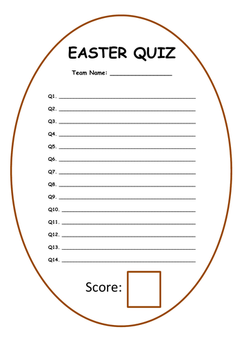 Easter Quiz and Video Animation | Teaching Resources
