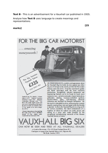 A Level English Language Meanings and Representations | Teaching Resources