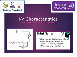 AQA Compulsory practical: IV Characteristics | Teaching Resources