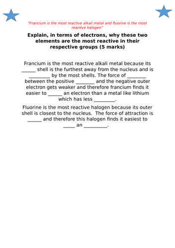 AQA GCSE Science Unit C1 REVISION (Atomic structure and the periodic ... AQA GCSE Science Unit C1 REVISION (Atomic structure and the periodic ...