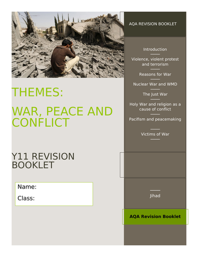 AQA GCSE RE (Spec A) Themes Revision and Activity Booklets | Teaching ...