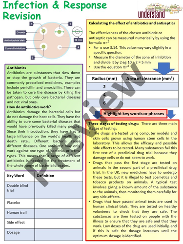 AQA 1-9 GCSE Biology (Science) Infection & Response Work Booklet & Revision Lesson | Teaching ...