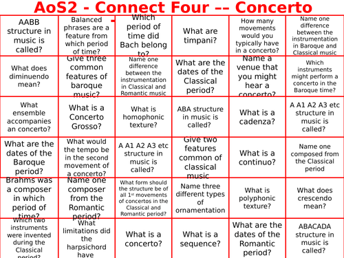OCR GCSE Music - Areas of Study 2,3 and 5 Revision Game / Revision ...