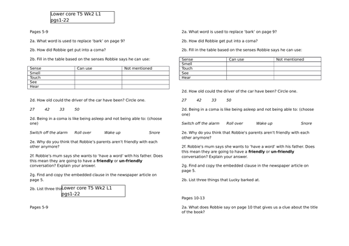 Guided Reading Year 5 or 4 term planning | Teaching Resources
