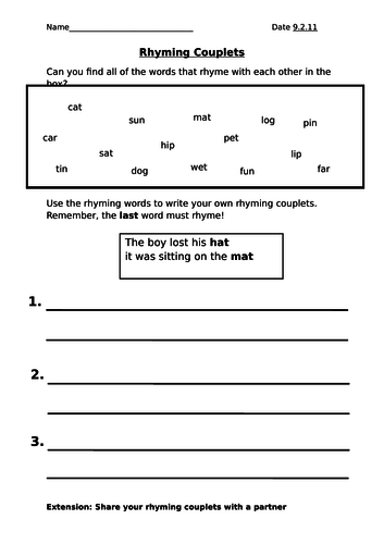 Poetry - Year 2 | Teaching Resources