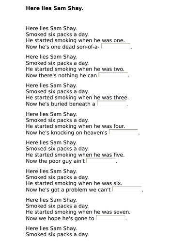 Poetry - Year 2 | Teaching Resources