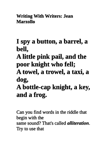 Poetry - Year 2 | Teaching Resources