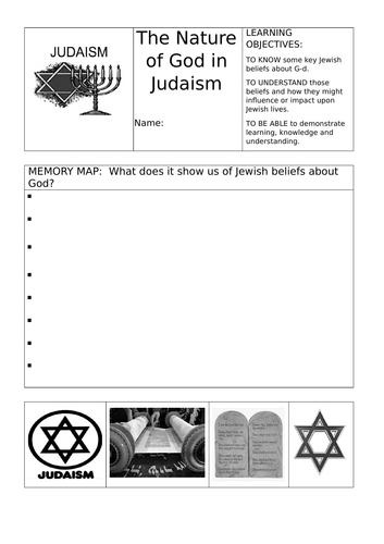 JUDAISM - Nature of God | Teaching Resources