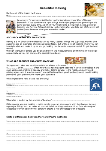 Complete Whole Year Plan for Food Technology Lessons based on Jamie's ...