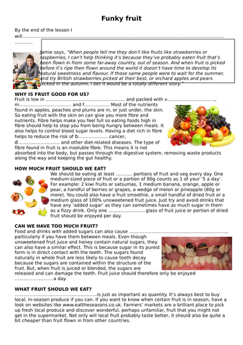 Complete Whole Year Plan for Food Technology Lessons based on Jamie's ...