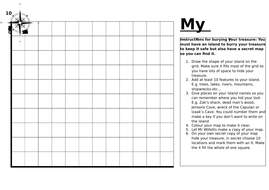 Pirate map coordinates | Teaching Resources