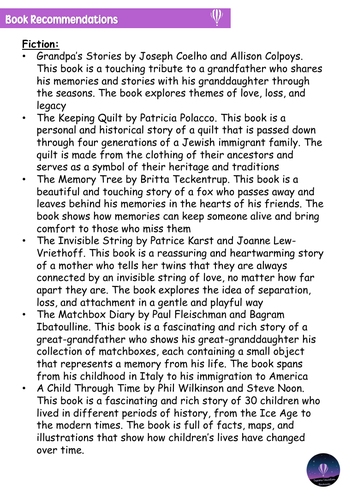 Memory Box Homework Pack - 51 Tasks, Parent Letter, Book ...