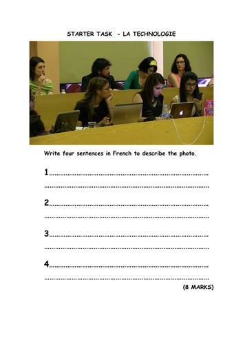 GCSE FRENCH TECHNOLOGY REVISION | Teaching Resources