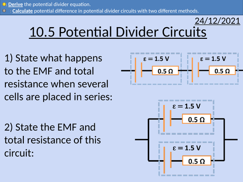 OCR AS Physics: Potential Dividers | Teaching Resources