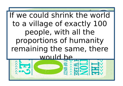 If the world had 100 people display | Teaching Resources