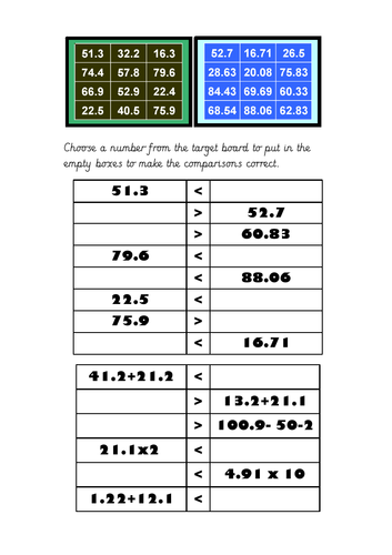 Year 4 Comparing Decimals Using Place Value Counters | Teaching Resources Year 4 Comparing Decimals Using Place Value Counters | Teaching Resources