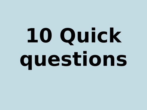 10 Quick Questions - note values | Teaching Resources