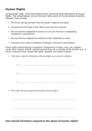 Human Rights Introduction: AQA GCSE 9-1 Human Rights and Social Justice ...