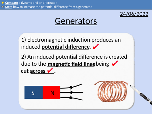 GCSE Physics: Generators | Teaching Resources