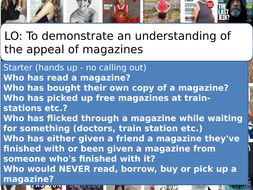 Introduction to the appeal of magazines - Media Studies | Teaching ...