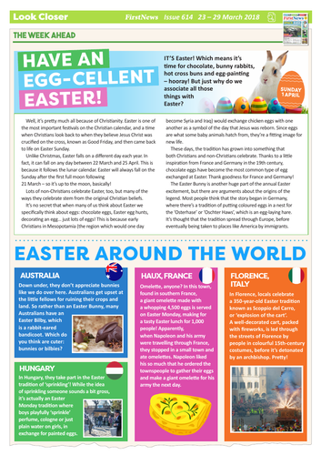 Origins of Easter KS2 Reading Activities | Teaching Resources