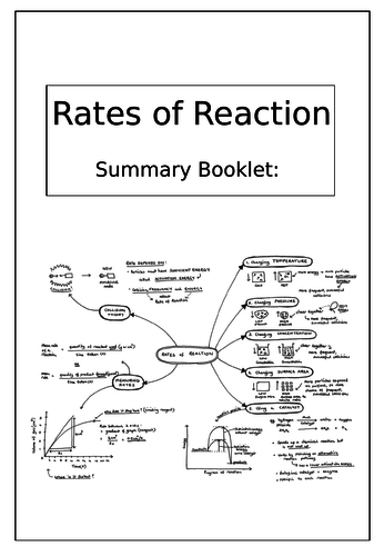 Rates of Reaction Knowledge Organiser/Summary Booklet: GCSE Chemistry ...