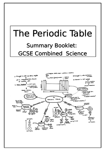 Periodic Table Knowledge Organiser/Summary Booklet: GCSE Chemistry ...