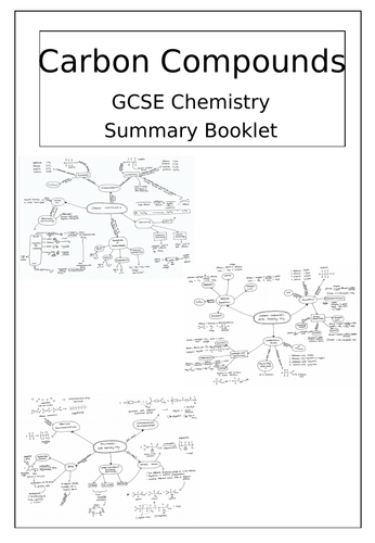 Carbon Compounds Knowledge Organiser/Summary Booklet: GCSE Chemistry ...