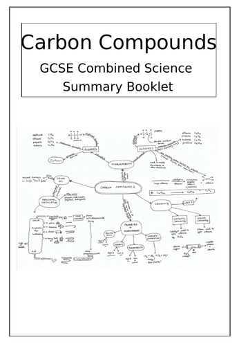Carbon Compounds Knowledge Organiser/Summary Booklet: GCSE Chemistry ...