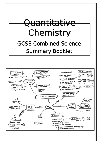 Quantitative Chemistry (Moles) Knowledge Organiser/Summary Booklet AQA GCSE Chemistry | Teaching ...