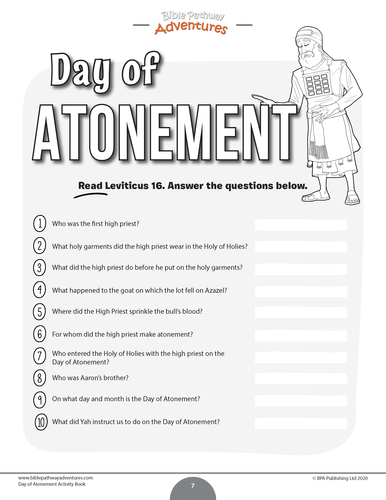 Day of Atonement (Yom Kippur) Activity Book | Teaching Resources