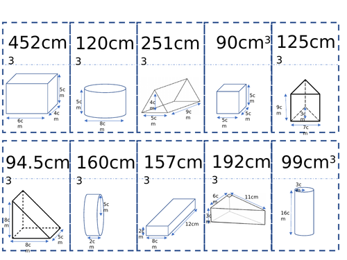Volume and compound volume dominoes | Teaching Resources