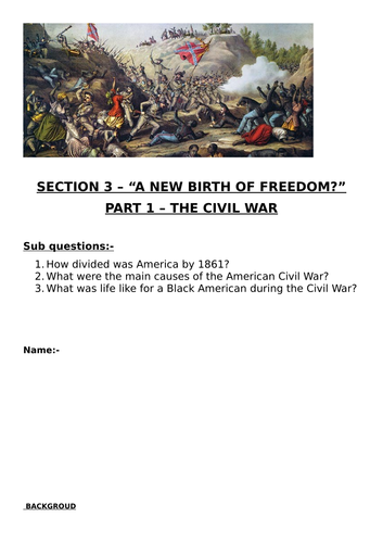 The American Civil War | Teaching Resources