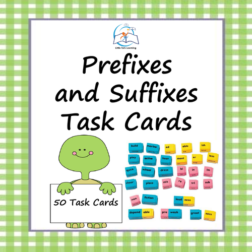 Prefixes and Suffixes Task Cards | Teaching Resources