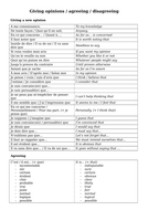 French A Level - phrases to give opinions, agree and disagree ...