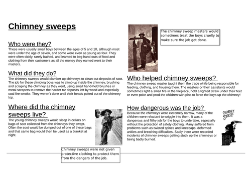 AQA English Language Paper 2, Question 3 (Chimney Sweeps) | Teaching Resources