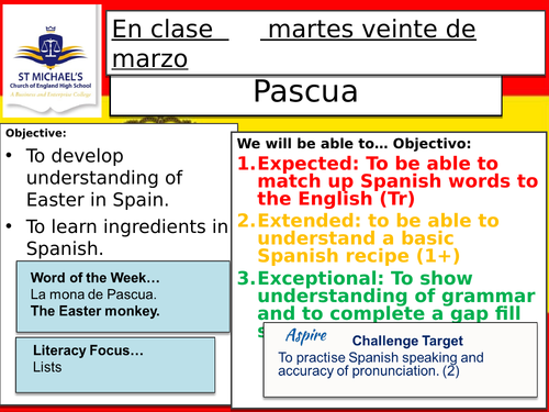 Spanish Easter Lesson | Teaching Resources