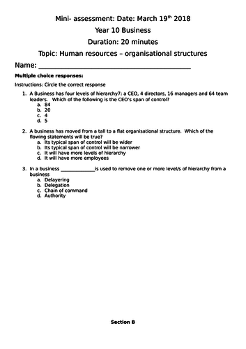 GCSE AQA 9-1 4.2: Recruitment & Selection | Teaching Resources