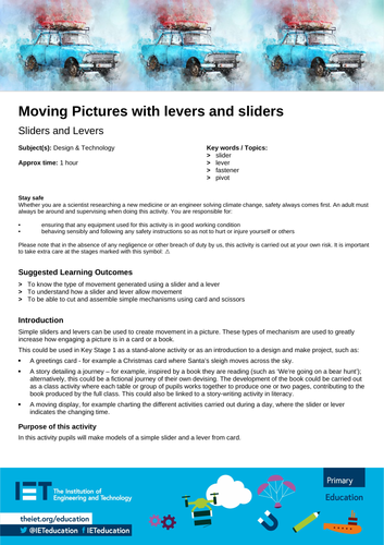 Moving pictures with levers and sliders | Teaching Resources