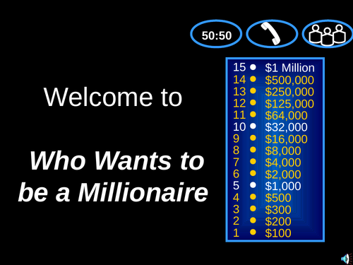 Who Wants To Be A Millionaire PowerPoint | Teaching Resources