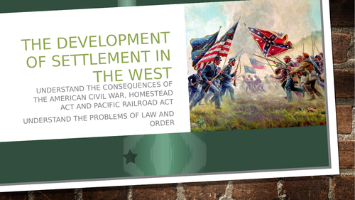 The American West, c1835-c1895: 2.1 The development of settlement in ...