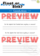 Sink or Float Science Investigation | Teaching Resources